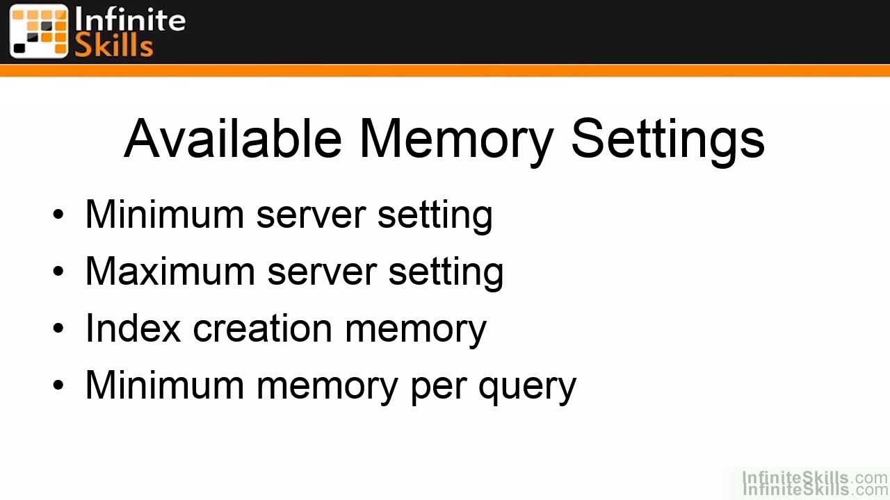 Microsoft SQL Server 70-462 Tutorial | Memory Settings