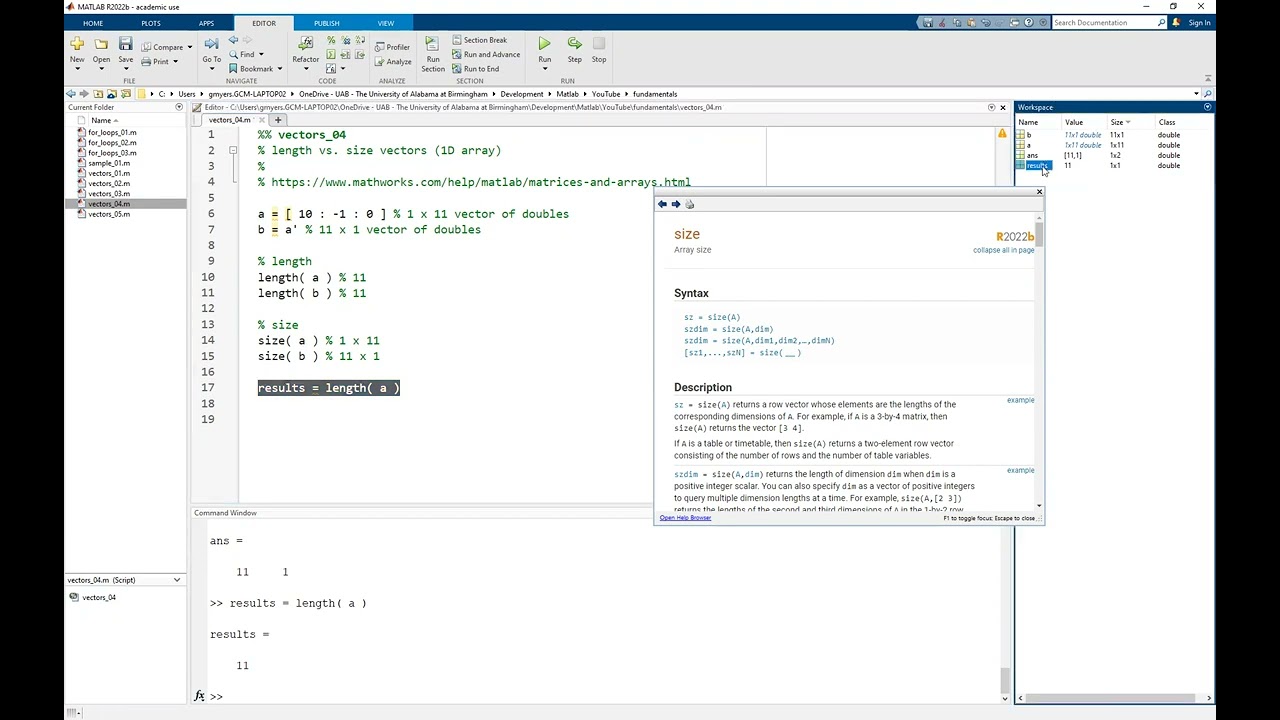 Matlab vectors #4 (vectors_04)