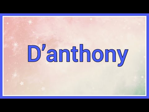 D’anthony | Name Origin Variations