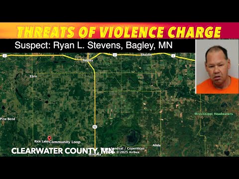 Threats Of Violence Charge In Clearwater County, MN
