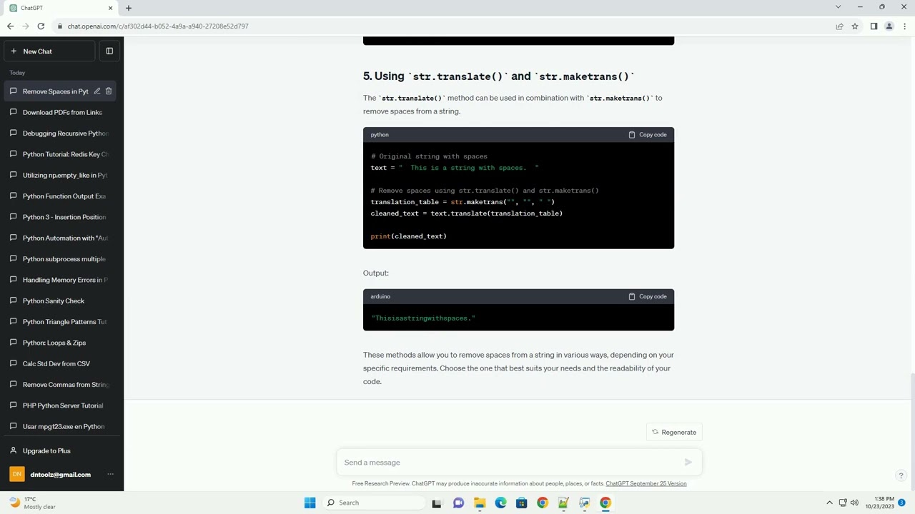 How to remove space in function with python