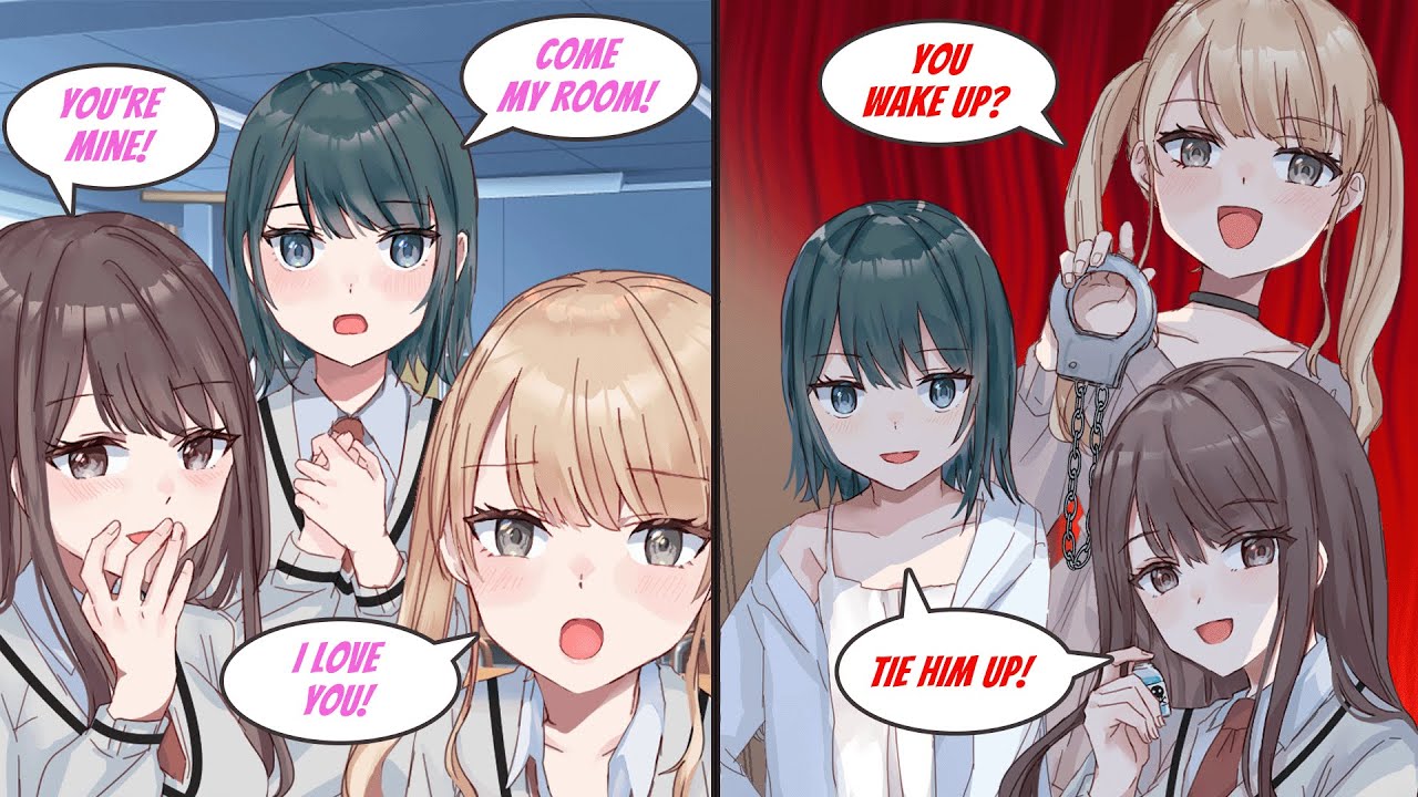 [Manga dub] Three Beautiful Girls at School are Planning Something to Date with Me…【RomCom】