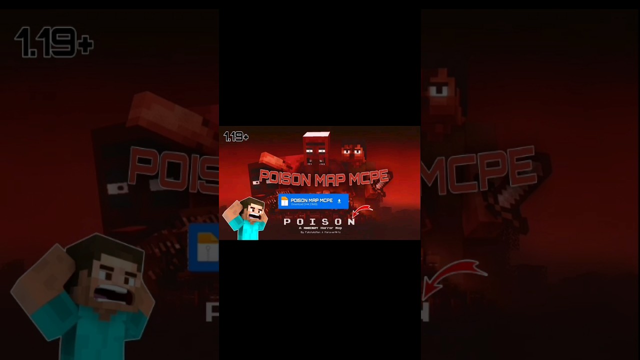poison map minecraft pe | horror map for minecraft pe 1.19 | #shorts #minecraft