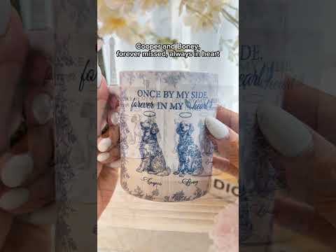 Once By My Side, Forever In My Heart Dog Memorial Toile De Jouy | Personalized Mug