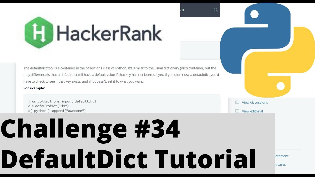 Hackerrank Python | Challenge #34 | DefaultDict Tutorial