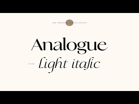 Analogue Stylish Modern font Font Free Download