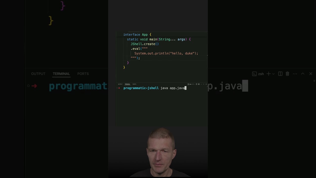 Programmatic Access to JShell #java #shorts #coding #airhacks