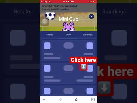 How to open mini cup in google