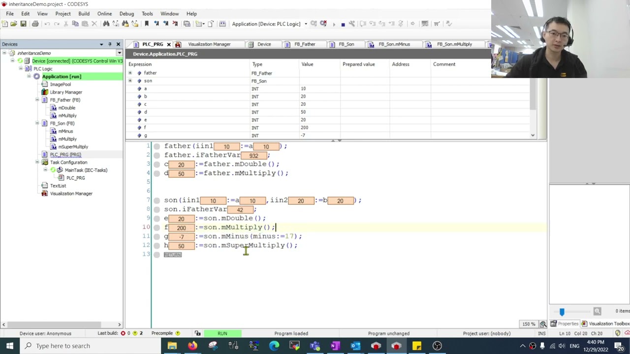 Simple Codesys OOP - Inheritance