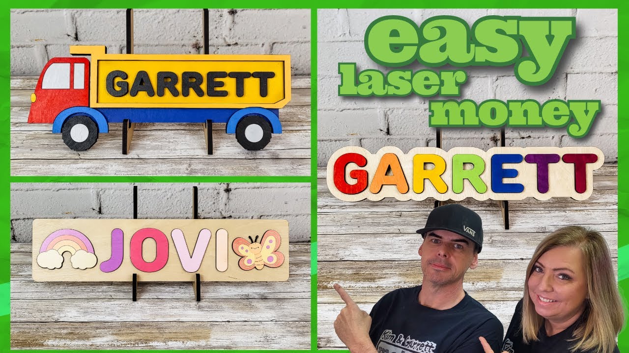 Make Easy Money with Custom Name Puzzles Using Only Lightburn