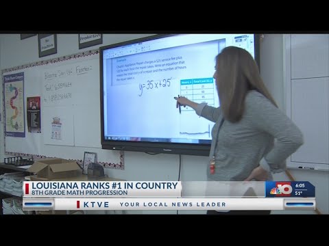 8th Grade Math students in Louisiana progress to the best in the country