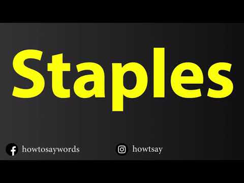 How To Pronounce Staples