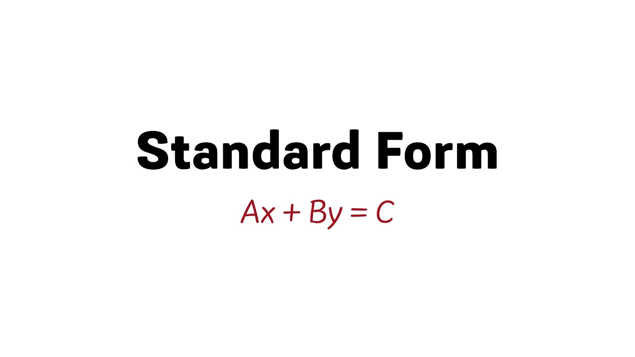 Introducing Standard Form (Linear Equation) [When Math Happens Courses]