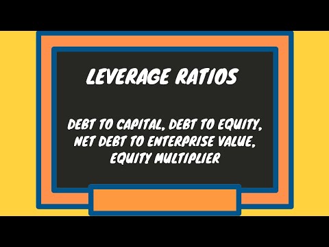 leverage ratios - Debt to capital, Debt to equity, Net debt to enterprise value, Equity multiplier