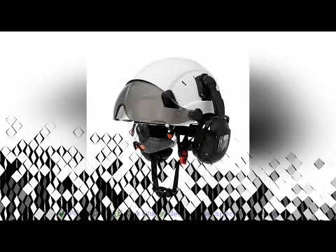 CE Construction Safety Helmet With Visor Built In Goggle Earmuffs For Engineer Hard Hat ANSI Industr