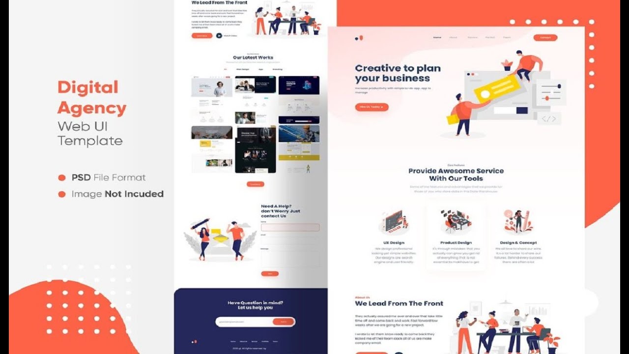 9 adobe xd to html tutorial | psd to html bangla tutorial | Contact section design
