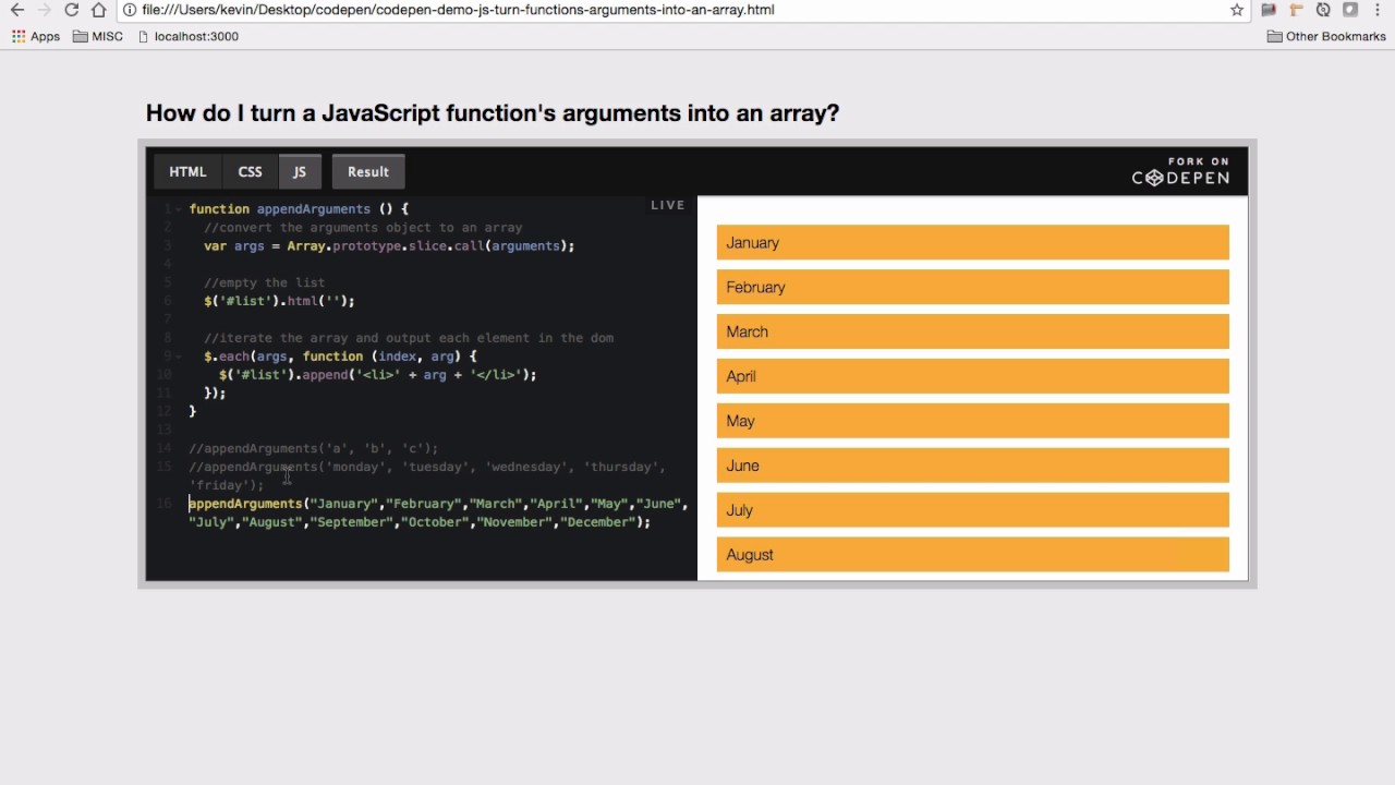 How do I turn a JavaScript function's arguments into an array?