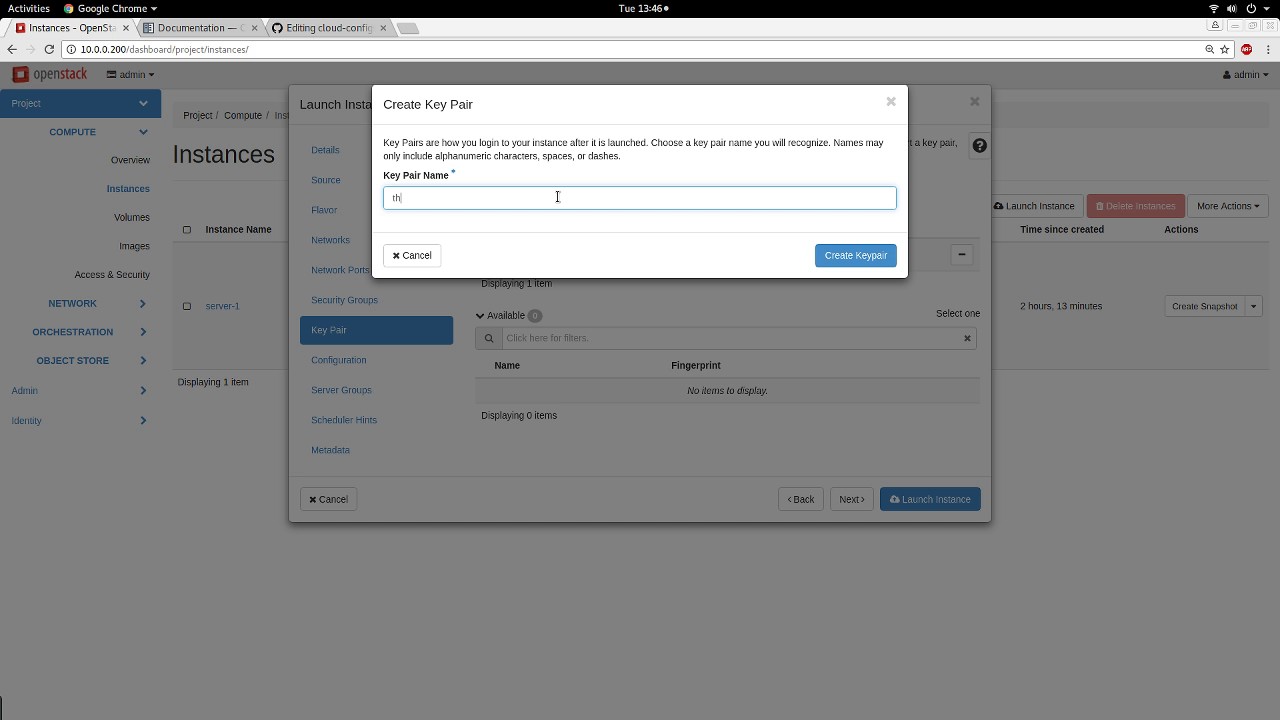 Openstack Newton Instance Launch + Floating IP + Cloud Init customizations + cinder  Volume
