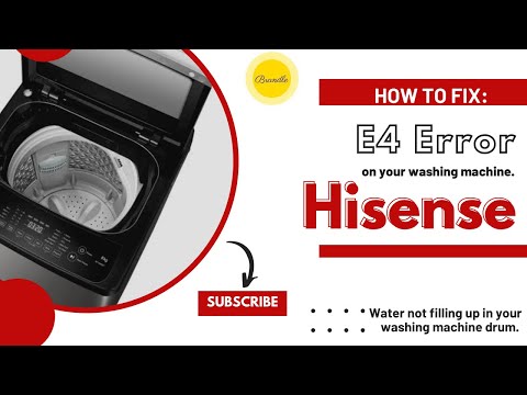 How to fix E4 error on your Hisense Washing Machine that prevents water from filling up the drum.