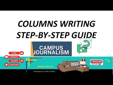 Columns Writing Step-by-Step Guide | Campus Journalism
