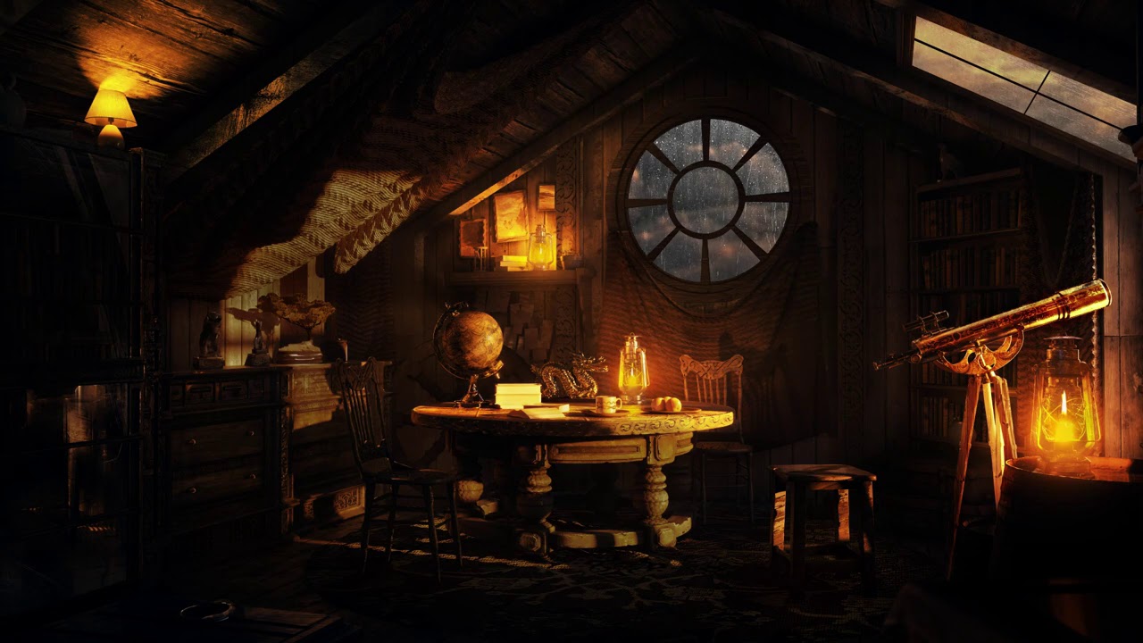 Fall Asleep w/ Rain Falling in the Attic - Relaxing Rain Sounds for Sleeping, Studying & Relaxation