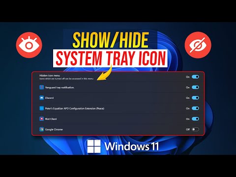 How to Show or Hide System Tray Icons and Hidden Icons Menu in Windows 11