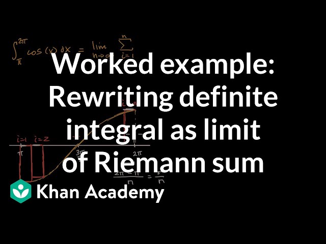 Understanding the Limit of Riemann Sums through Definite Integrals ...