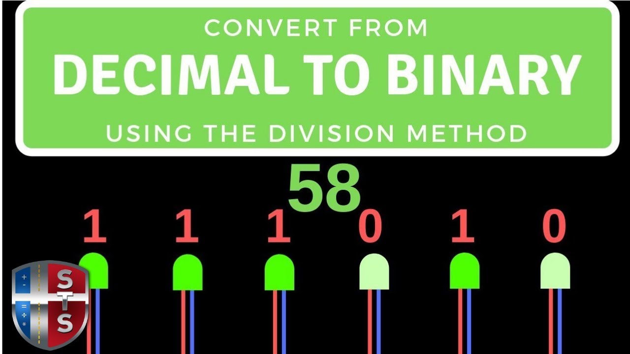 How to convert a decimal to binary using the Division Method
