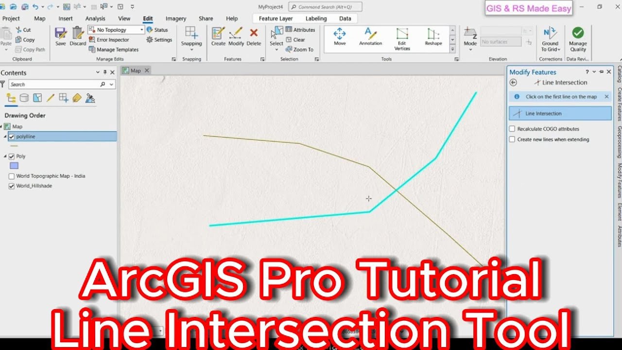Line Intersection Tool | ArcGIS Pro Beginners Tutorial