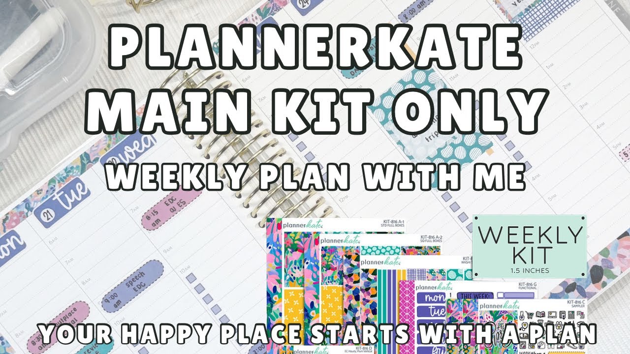 Weekly Plan with Me | Using ONLY main kit sheets from PLANNERKATE