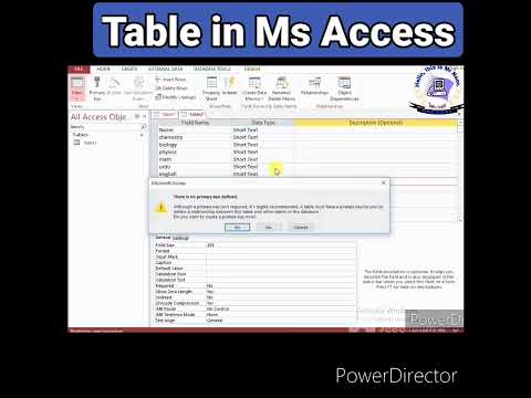 Short videoTable In Ms Access