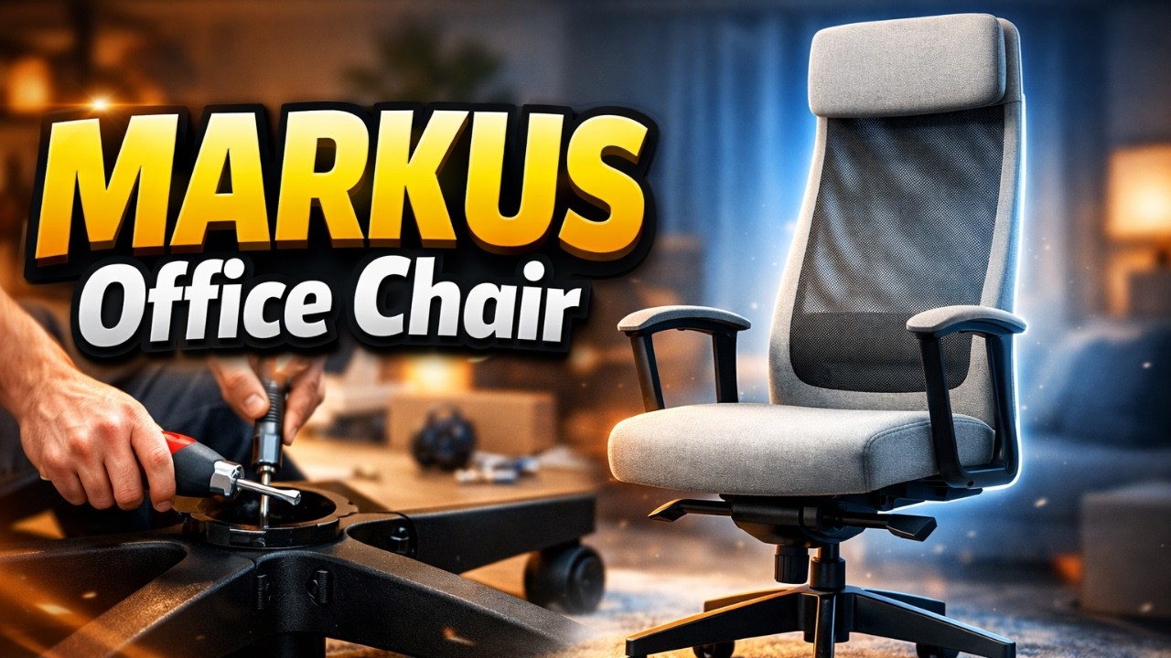 IKEA MARKUS Office Chair Assembly | Light Grey MARKUS Chair Setup & Review