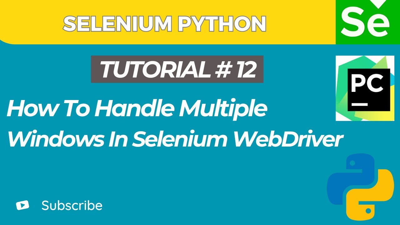 Selenium WebDriver with Python tutorial 12 | How to Multiple Windows in Selenium WebDriver