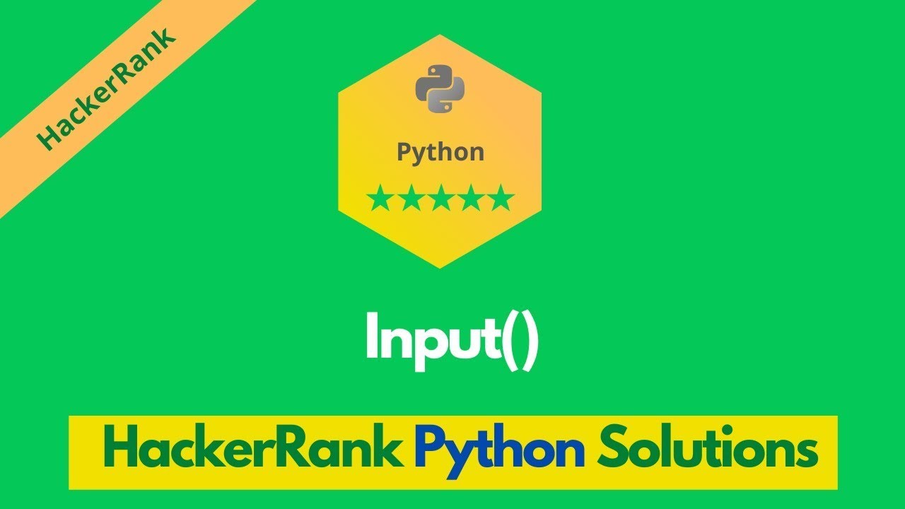 HackerRank Input() problem solution in Python | Python problems solutions | Programmingoneonone