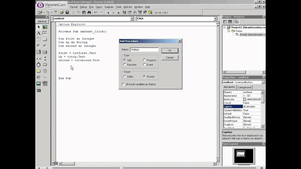 Visual Basic (VB) Tutorial - 5.4 - Procedures and Parameters [TutorialGenius.com]