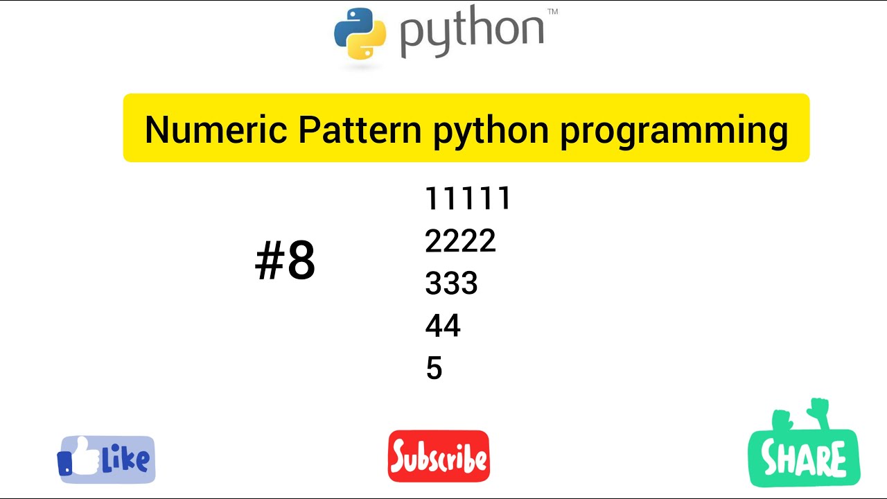 Numeric Pattern python programming series part -8 Easy Learning Genius