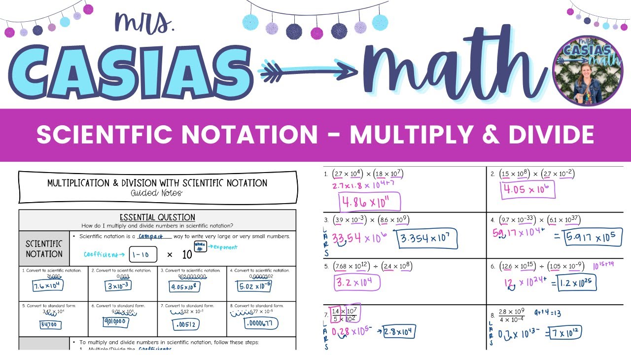 Operations with Scientific Notation - Multiplication & Division | Algebra 1 Lesson