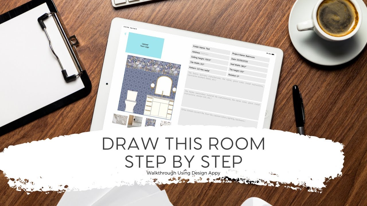 2020 Walkthrough drawing a bathroom elevation in Design Appy