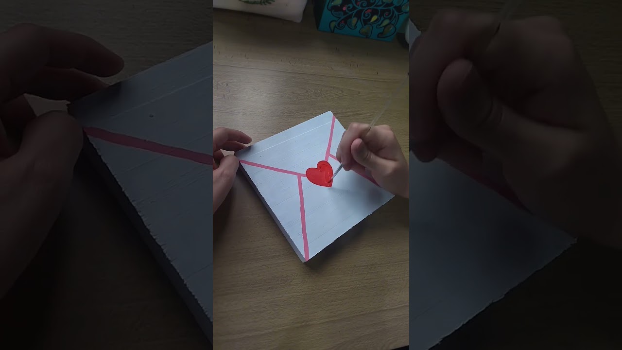 Haz un adorno de San Valentín con madera y pintura acrílica 💓🎨 #adorno #decoracion #diy #valentines