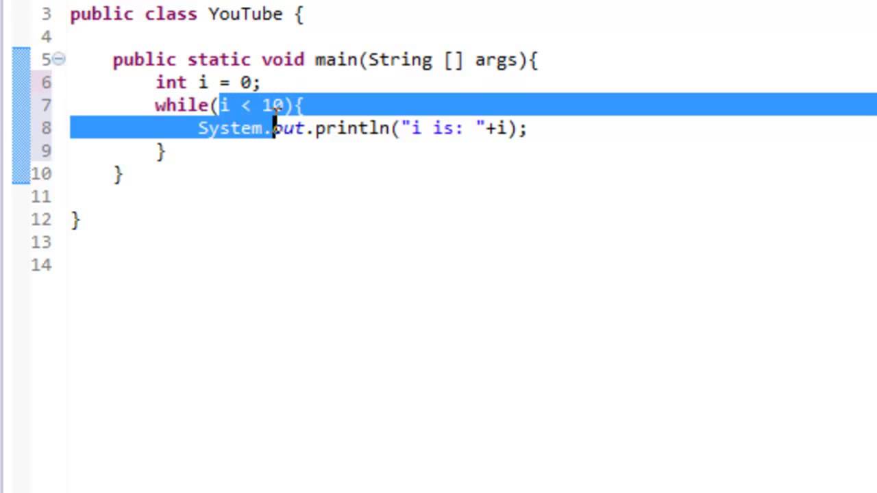 Java Tutorial 7: While Loops