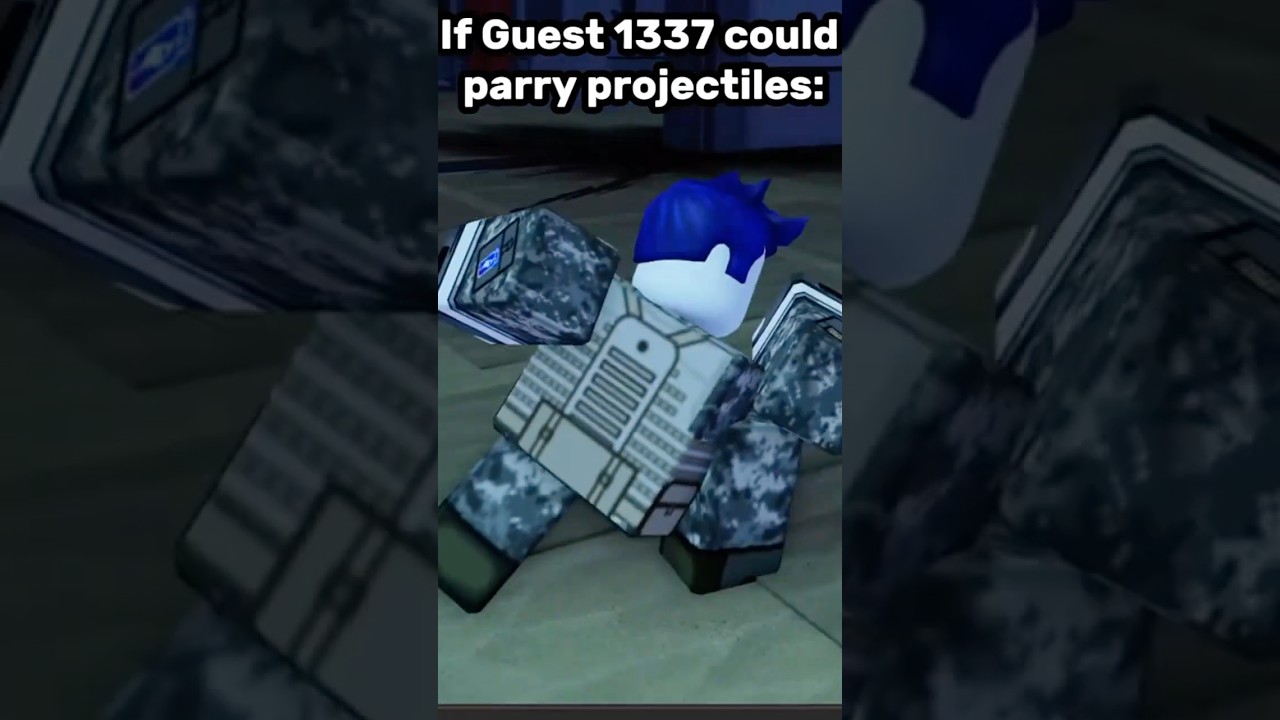 If Guest 1337 could parry projectiles 💀 #roblox #robloxanimation #forsaken