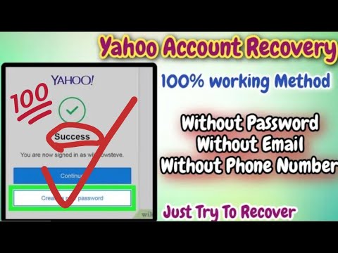 Yahoo Mail Old Account Recovery New Trick 2024 | Recovery Of Yahoo Account Without Any Verification