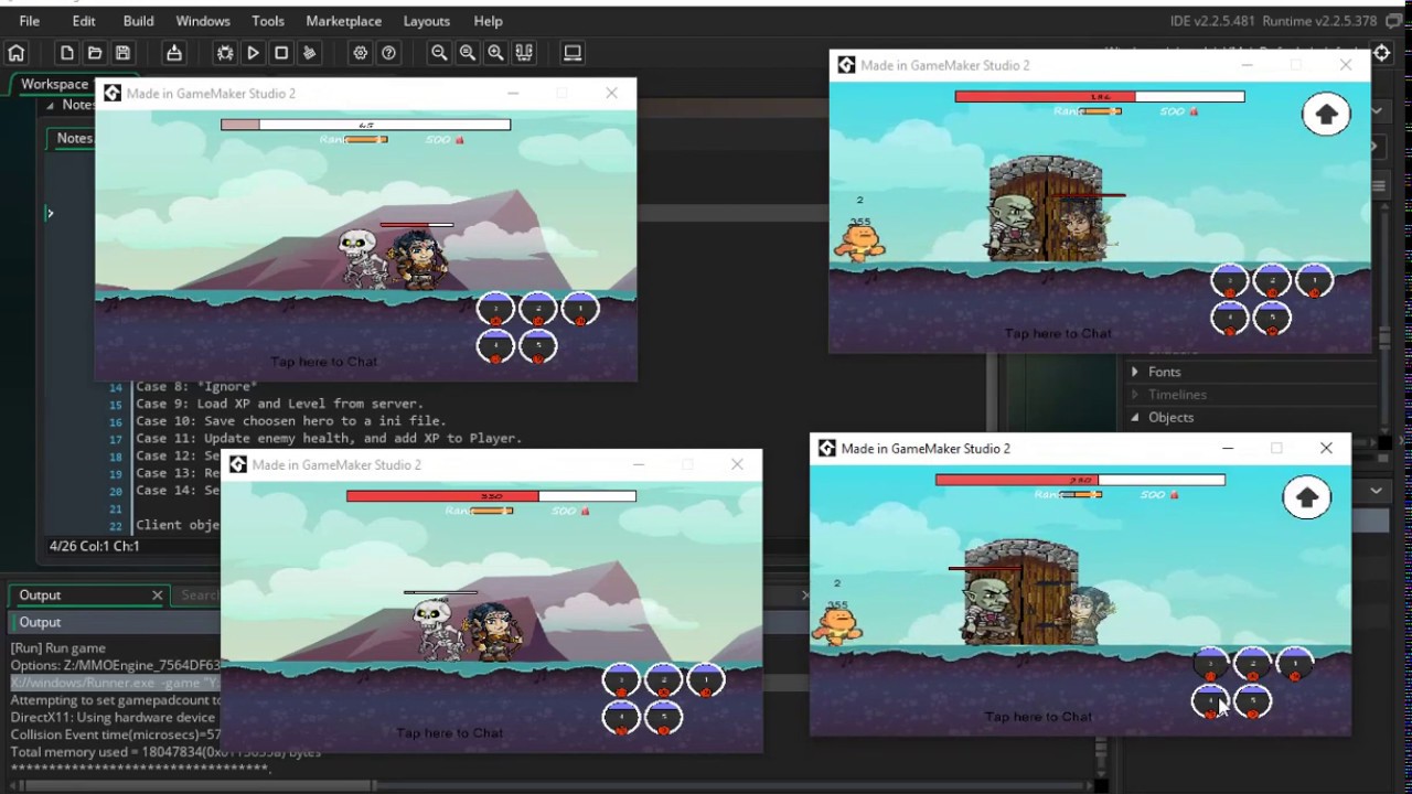 GameMaker Online Multiplayer MMO Engine