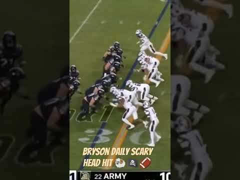 Bryson Daily SCARY hit vs Navy: Army Navy Game 2024 #armynavygame 🐏🏴☠️🏈