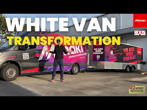 WE WRAPPED A VAN WITH A TRAILER! Mimaki USA - Hexis USA - TWI COLLAB
