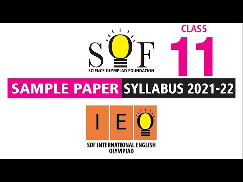 IEO English Olympiad Class 11 Sample Paper 2021-22
