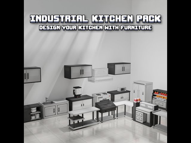 Modern Industrial Kitchen Furniture Pack Minecraft Texture Pack