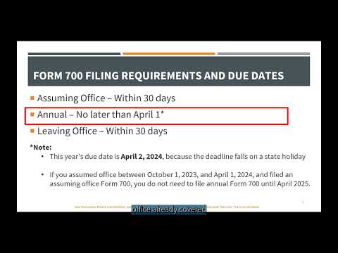 Form 700 Information Sessions – San Francisco Ethics Commission