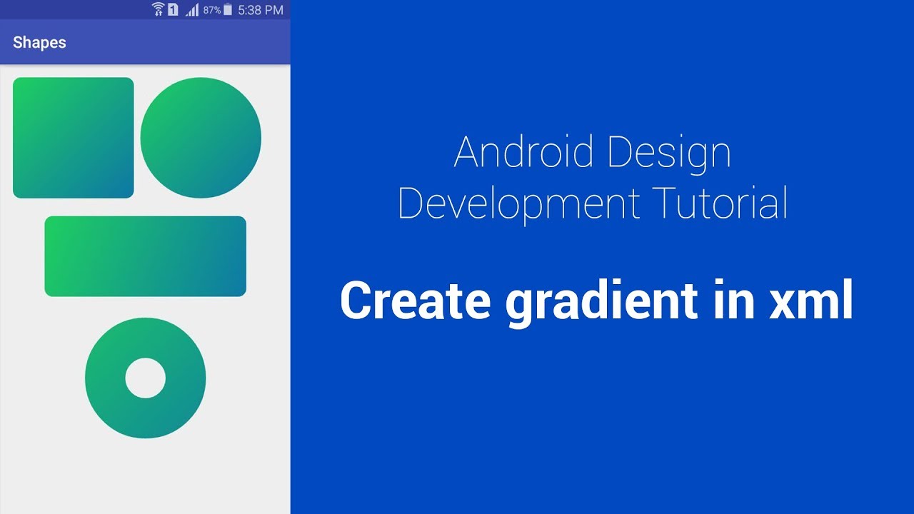 Create gradient in XML - Android