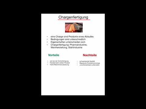 Sorten-, Chargen- und Partiefertigung erklärt